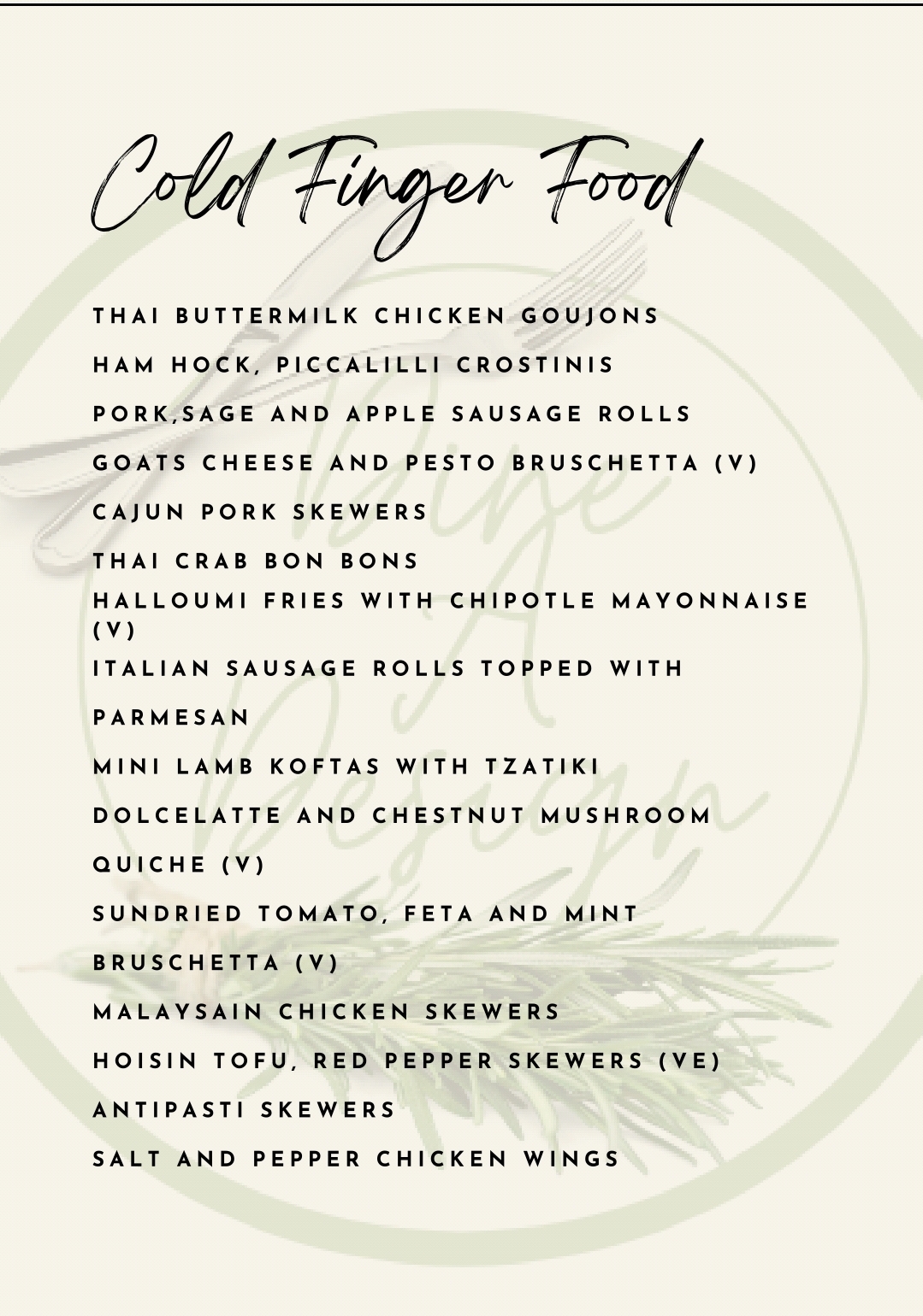 Cold Finger Food – DINE A DESIGN