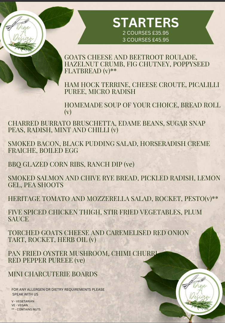 Starters – DINE A DESIGN